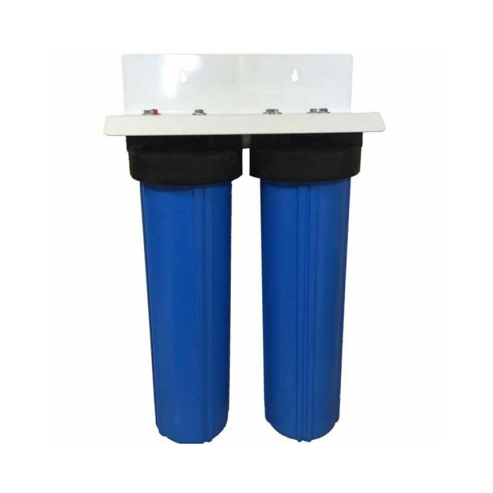 Dual 10" Filter Housings With 5 Micron and Anti-Scale Filters, 3/8" Fe ...