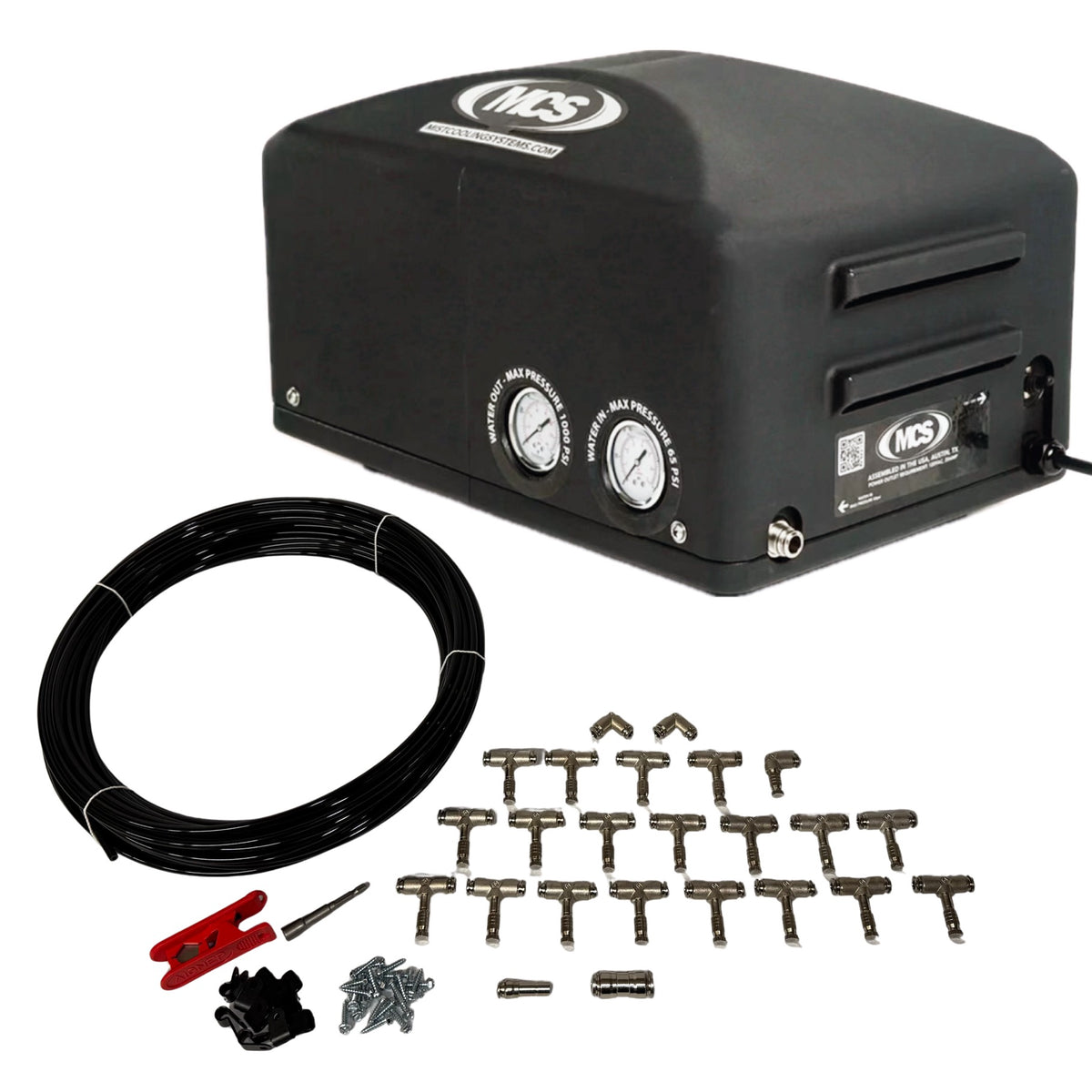 MCS Products 1.0 GPM Fully Enclosed Pump With 100ft. (50 Nozzle) Nylon